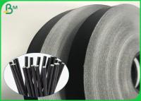 China Environmental 14mm 15mm 60gsm Food Grade Black Printed Paper For Straws for sale