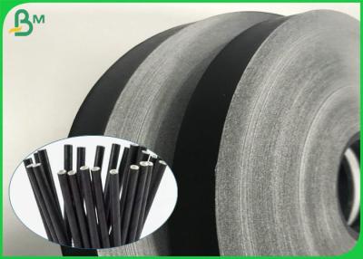 China Environmental 14mm 15mm 60gsm Food Grade Black Printed Paper For Straws for sale