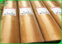 China 0.55 MM Fabric Material Untearable Washable Kraft Paper Roll For Making Tote Bag for sale