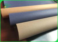 China Eco - friendly Brown Black Washable Kraft Paper Roll For Shopping Bags for sale