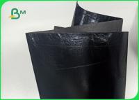 China Width 150cm×110yard Fiber 0.55mm Black Color Washable Kraft Paper For Hand Bags for sale