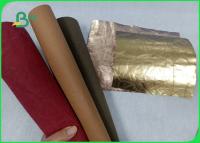 China Width 150cm×110yard Fiber 0.55mm Black Color Washable Kraft Paper For Hand Bags for sale