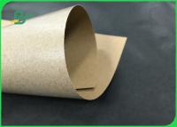 China FDA FSC Natural PE Coated Brown Kraft Paper For Street Food Packaging Plate Box for sale