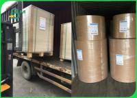 China FDA FSC Natural PE Coated Brown Kraft Paper For Street Food Packaging Plate Box for sale