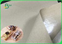 China Food Safe Coated PE Natural Kraft Paper For Street Food Tray Package Custom for sale