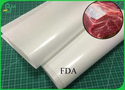 China 40GSM PE Coated White Kraft Paper Roll To Wrapping Meat Or Nut for sale