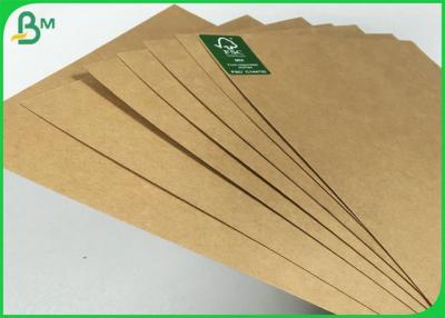 China Anti - Curl Pure Pulp Brown Kraft Paper Roll Of 190g 200g 230g 250g for sale