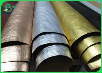 China Wrinkled Softer Natural Kraft Paper Fabric 100m Per Roll 0.55mm For DIY Bags for sale