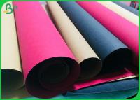 China 0.55mm Hard Structure Washable Kraft Fabric For Handbags Material for sale