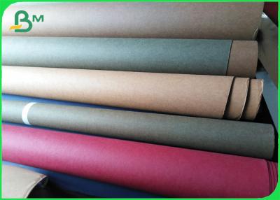 China Good Wear Resistance Kraft Paper Fabric Brown Color For Tote Bags for sale