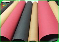 China Waterproof Washable Kraft Paper Fabric 0.55mm / 0.7mm Thickness For Bags for sale