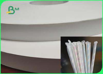 China 100% Biodegradable 30gsm Straw Wrapping Food Grade Paper Roll For Chopsticks Packaging 30mm 37mm for sale