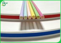 China FSC Approved 14mm 120gsm Food Grade Straw Paper Roll With Different Color for sale