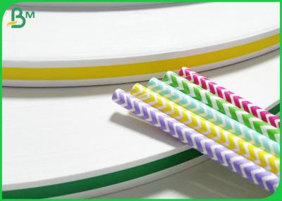 China Food Grade 15mm * 60gsm Waterproof Straw Paper Roll With Different Color for sale