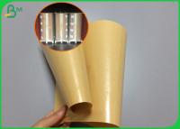 China 45gr 47gr Brown Kraft Food Packaging Paper Roll With 1 Side PE Coating for sale