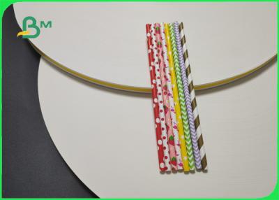 China Food Grade Solid Disposable 60gsm 120gsm Rainbow Paper Straws For Drinking for sale