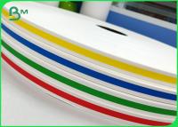 China 60GSM 120GSM Multicolor Stripe Food Grade Kraft Paper Roll For Making Straws for sale