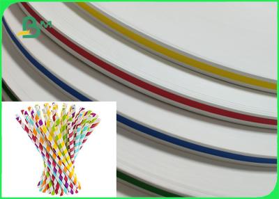 China 100% Virgin Pulp 14MM 15MM Printed Straw Paper Roll For Party Waterproof for sale