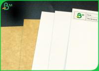 China FSC Approved One Side White One Side Brown Kraft Paper For Snack Boxes Making for sale