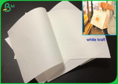 China 100g 120g Strong Strength Bleached White Kraft Paper For Shoping Bags for sale