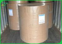 China Natural Brown 300gsm+15g PE Coated Kraft Paper Roll For Food Wrapping Boxes for sale