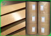 China Natural Brown 300gsm+15g PE Coated Kraft Paper Roll For Food Wrapping Boxes for sale