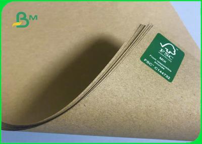 China 100GSM 120GSM Recycled Brown Kraft Paper Roll For Groceries Bags for sale