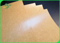 China 300gsm +15g PE Coated Brown Kraft Paper For Lunch Boxes Food Safe 61 * 86cm for sale