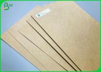 China Pure Pulp Brown Color 170gsm 200gsm Unbleached Craft Paper Roll 120cm Width for sale