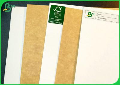 China Food Grade 300gsm 325gsm White Top Kraft Liner Board For Take Away Boxes for sale