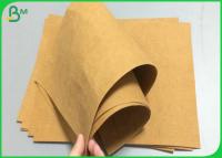 China Durable 0.55mm Thickness Brown Prewashed Kraft Fabric Material For Bags for sale