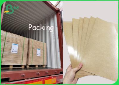 China Virgin Pulp Brown PE Coated Craft Paper Board FDA Fast Food Wrapping for sale