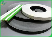 China Bottom Paper 13.7mm 14mm Width 120gram Blank White Color Kraft Paper For Straw Tube for sale