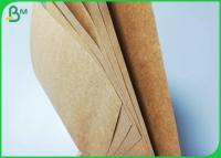 China Brown Front Side Coated Kraft Paper 300g + 15g PE Making Salad Bowl In Rolls for sale