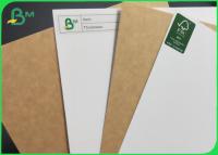China Wood Packing Box Material White with Brown Back Food Grade Kraft Paper for sale