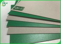 China Durable 1.5mm 1.8mm Recycled Green Mounted Grey Paper Cardboard Sheets 70 * 100cm for sale
