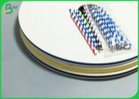 China 15mm Juice Straw Paper Reels Color Stripes Food Grade Approved For Drinking for sale