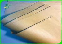 China Natural Wood Pulp 40gsm + 10g PE Coated Brown Kraft Paper For Wrapping Baguette for sale