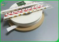 China Food Grade Certification Straw Wrapping Kraft Paper 24g 28g 25mm 44mm In Rolls for sale