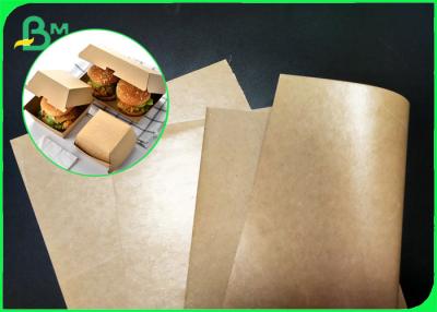 China Greaseproof Non - Polluted Food Grade PE Coated Brown Kraft Paper For Packing Fast Food for sale