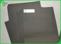 China 180gsm To 500gsm Recycled Pulp Uncoated stationery Solid Black Paperboard roll for sale