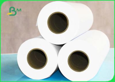China Plain White 80gsm CAD Plotter Paper For Engineering Draftings 24inch x 150ft for sale