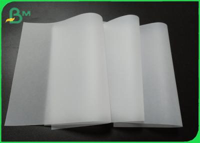 China Lightweight White Semi - Transparent Tracing Paper Roll 50gsm - 90gsm for sale