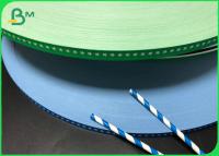 China 13.5mm 15mm Blue Green Food Grade 60g Kraft Paper Rolls For Making Biodegradable Straw for sale