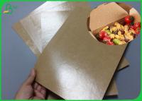 China 320gsm 350gsm Foodgrade Kraft Paper PE Laminated Of Degradable Material for sale
