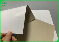 China Glossy Coated White Top 400g Duplex Grey Back Board For T-shirt Packing for sale