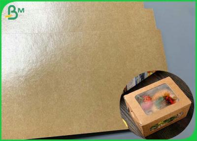China PE Coated 300g Brown Kraft Paper For Making Disposable Waterproof Food Box for sale