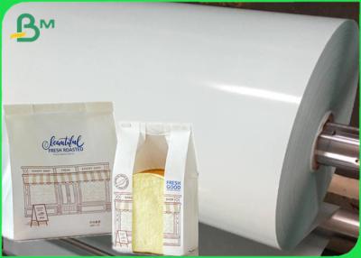 China Greaseproof 40gsm 50gsm PE Coated Kraft Paper Roll For Bread packaging bag for sale