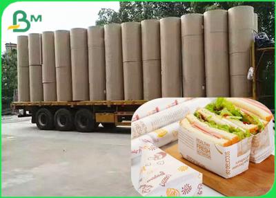 China 35gsm to 65gsm Glossy Greaseproof Disposable Sandwich Wrapping Paper Roll for sale
