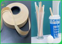 China Natural FDA 60g 15mm MG Brown Kraft Paper For Waterproof Paper Straws for sale